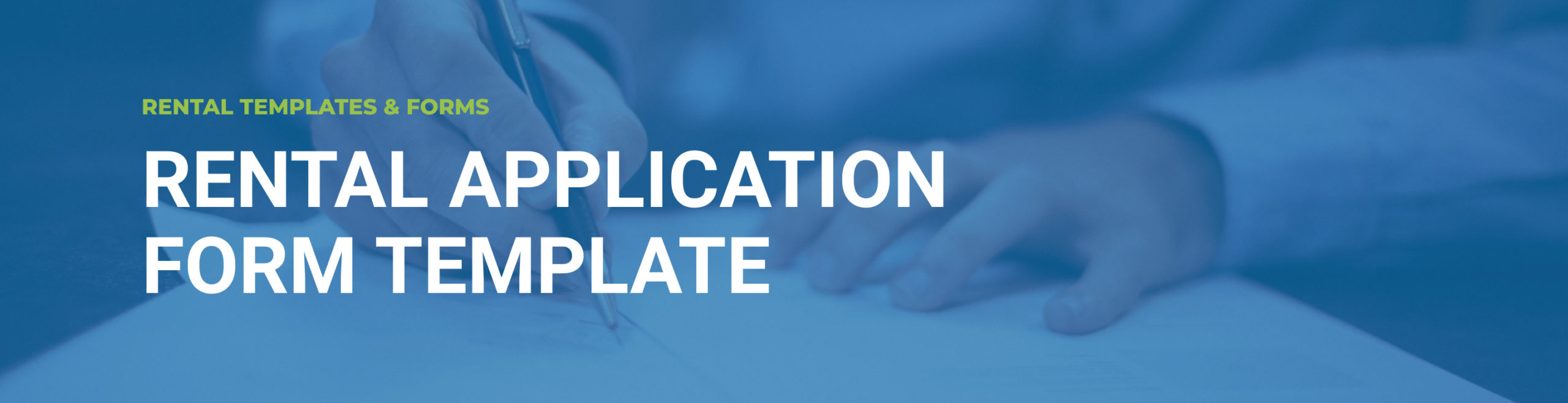 Free Rental Application Form Weekend Landlords